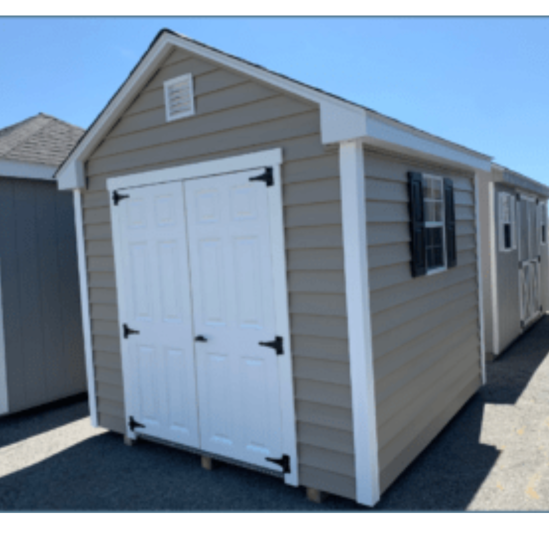 Traditional Shed 8×8 Vinyl Siding 12″ on Center PT Floor Joists